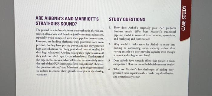 Solved Platform Versus Pipeline Business Models Are Airbnb