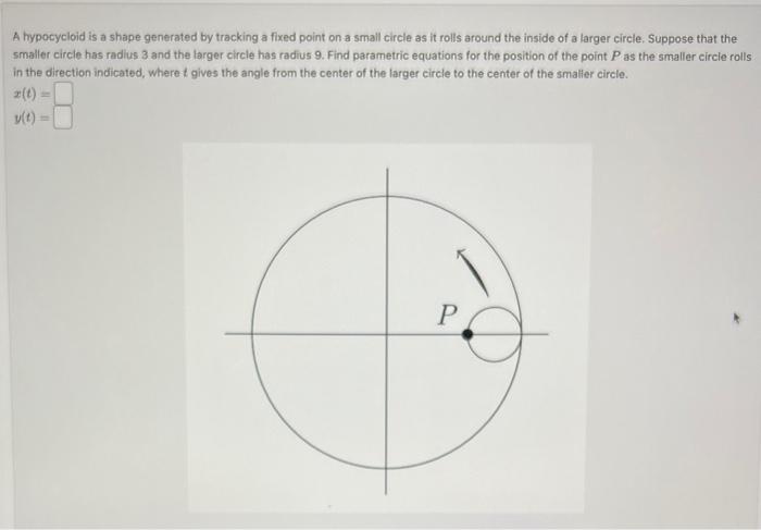 Solved A hypocycloid is a shape generated by tracking a | Chegg.com