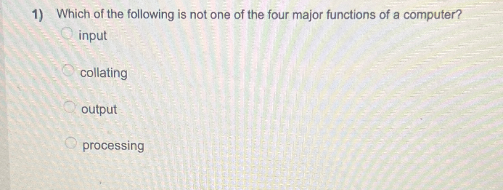 Solved Which of the following is not one of the four major | Chegg.com