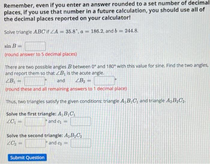 Solved Remember, even if you enter an answer rounded to a | Chegg.com
