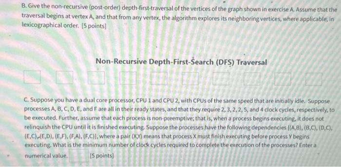 Solved A. Give the sequence of vertices that represent a | Chegg.com