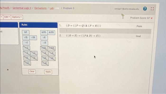 8. Proofs / Sentential Logic II / Derivations/ Lab me | Chegg.com