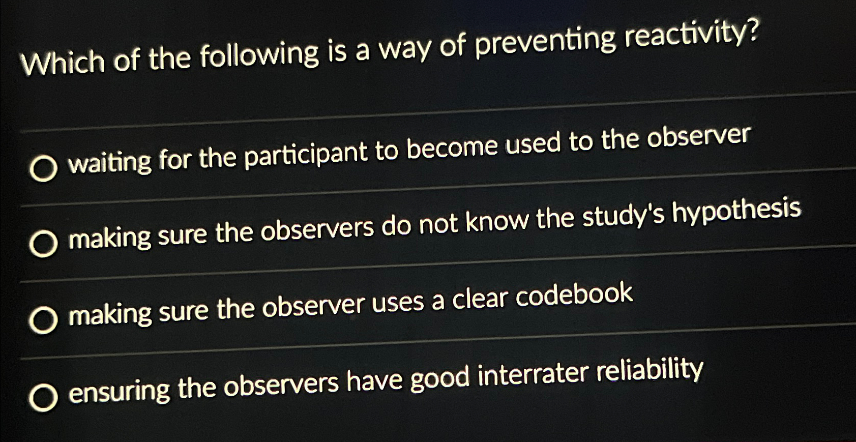 Solved Which of the following is a way of preventing | Chegg.com