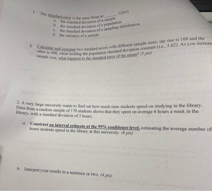 Solved 1. In 200S, the average score of LSAT (i.e., Law | Chegg.com