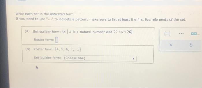 Solved Write each set in the indicated form. If you need to | Chegg.com