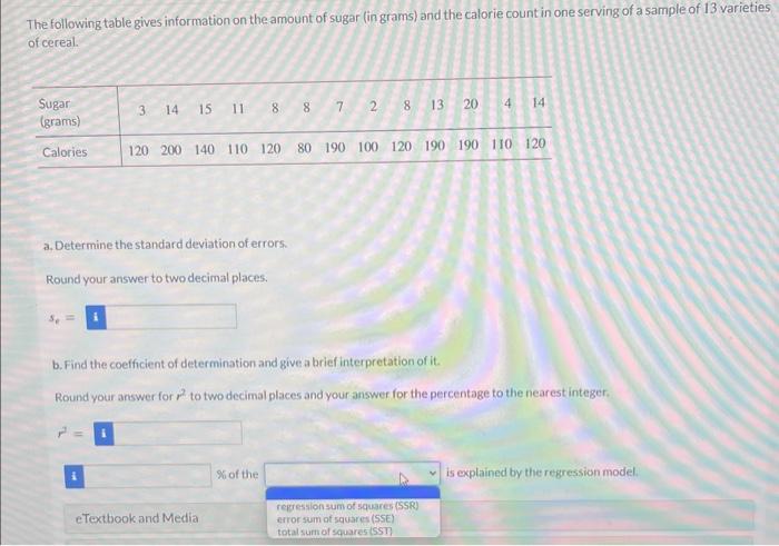 Solved The following table gives information on the amount | Chegg.com