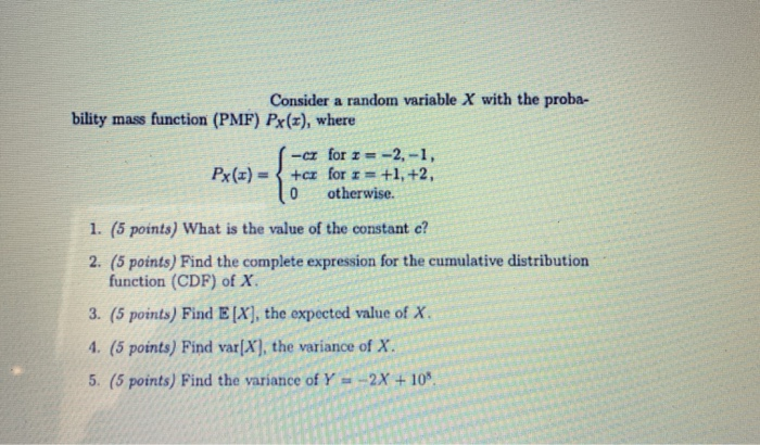 Solved X is a geometric ( random variable if the PMF of X | Chegg.com