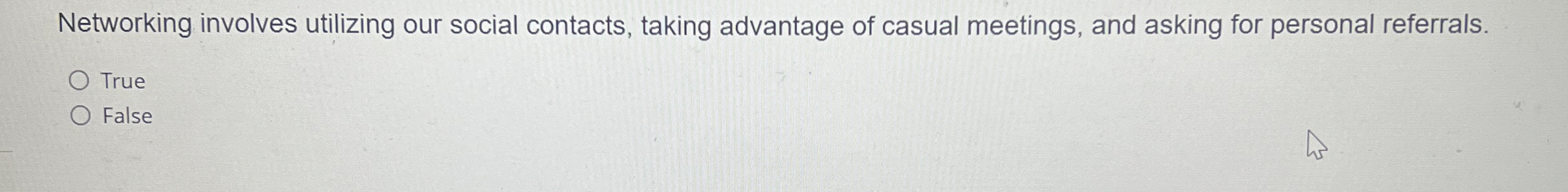 Solved Networking involves utilizing our social contacts, | Chegg.com