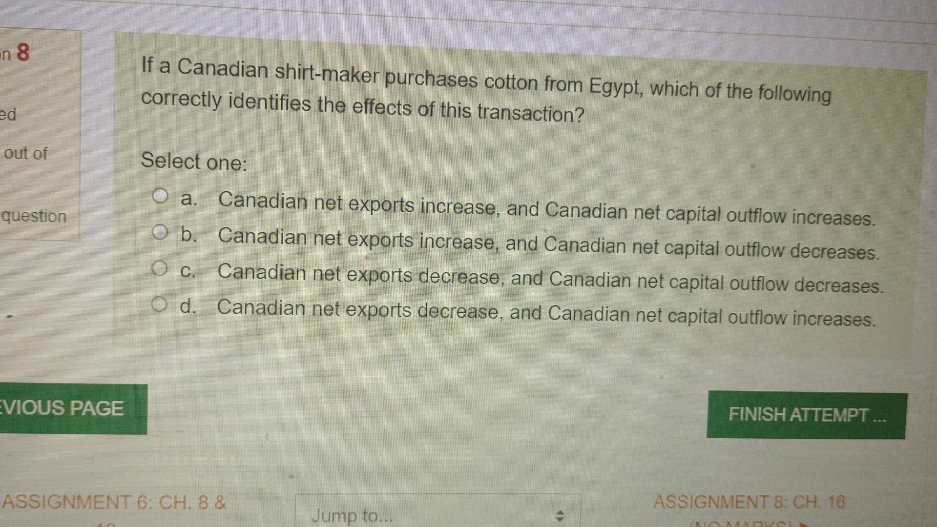 Solved by an EXPERT someone say canadian net export decrease and net | Chegg.com