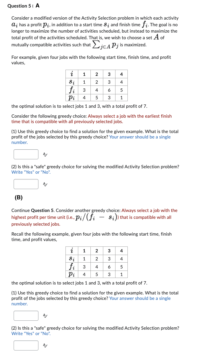 Question 5। ﻿AConsider a modified version of the | Chegg.com