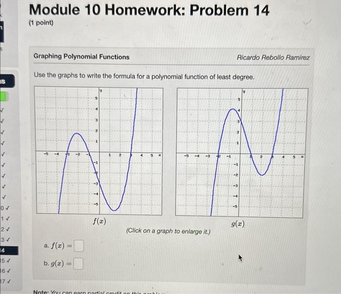 Solved Module 10 Homework: Problem 14 (1 point) Graphing | Chegg.com