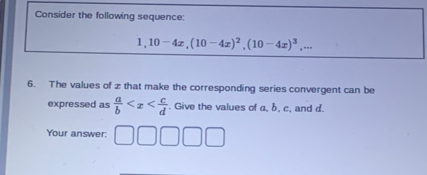 Solved Consider the following | Chegg.com