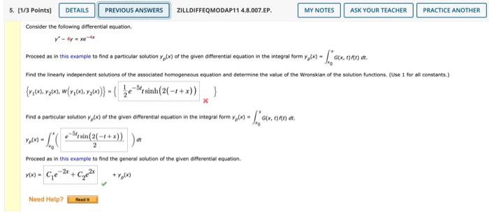 Solved Consider the following differential equation.y″ − 4y | Chegg.com