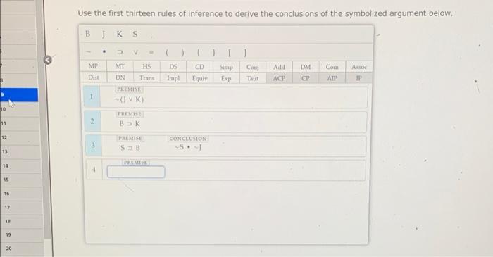 Solved Use the first thirteen rules of Inference to derive | Chegg.com