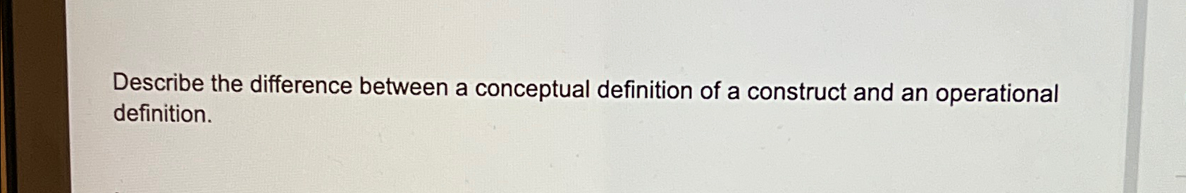 Solved Describe the difference between a conceptual | Chegg.com