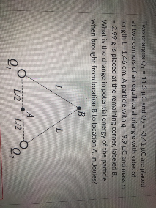 Solved Two charges Q1 = 11.3 C and Q2 = -3.41 uC are placed | Chegg.com