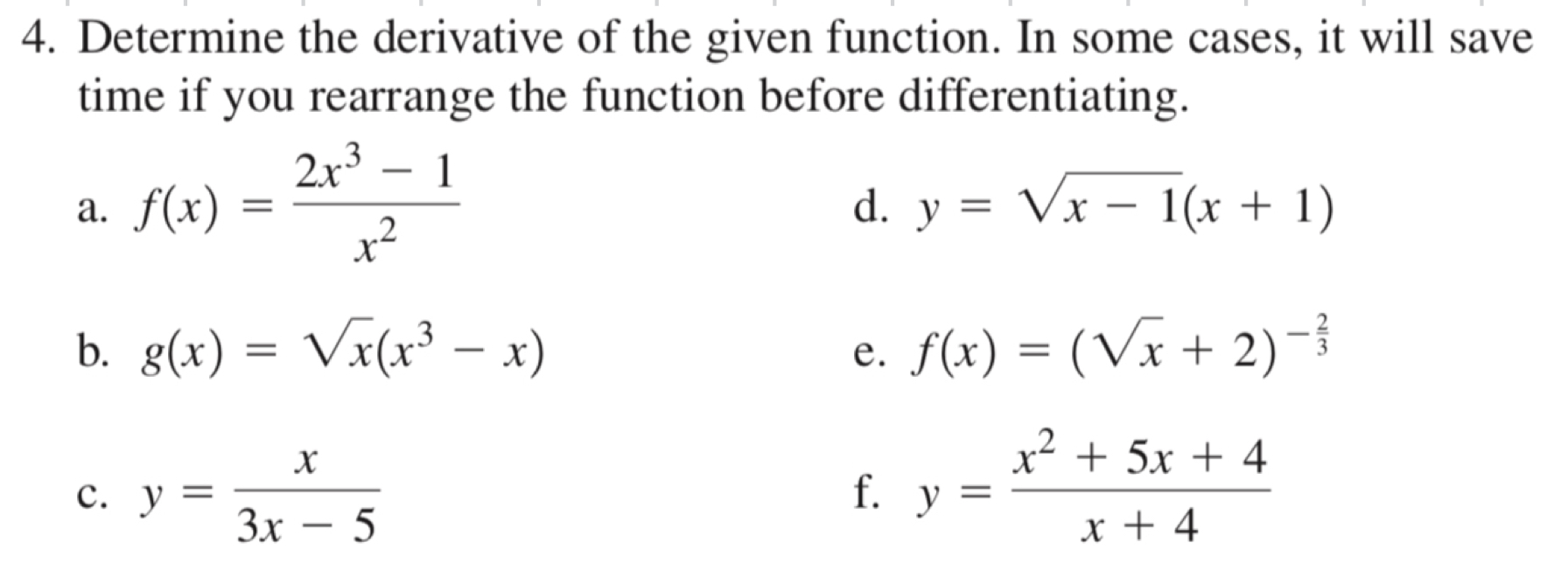 Solved Determine the derivative of the given function. In | Chegg.com