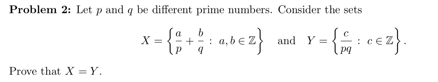 Solved Problem 2: Let p ﻿and q ﻿be different prime numbers. | Chegg.com