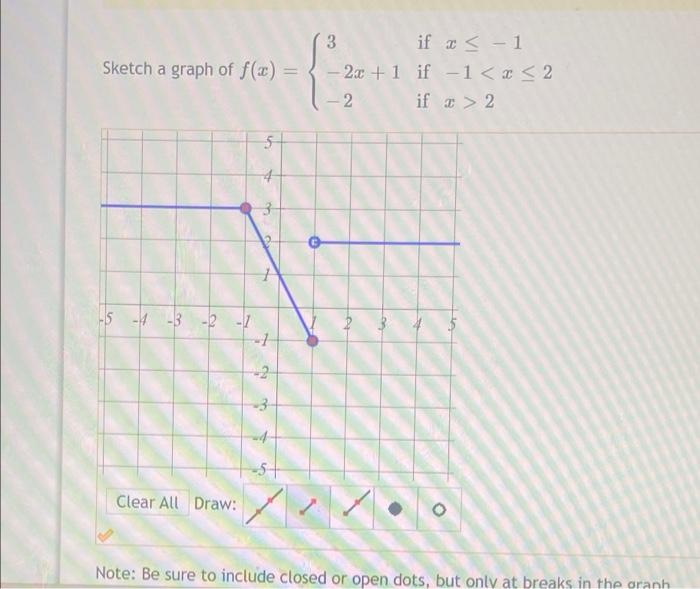 Solved Sketch a graph of f(x) = 3 if 3