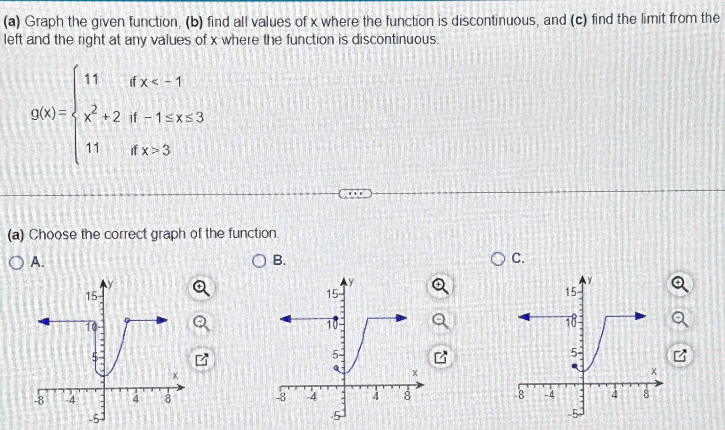Solved (a) ﻿Graph the given function, (b) ﻿find all values | Chegg.com