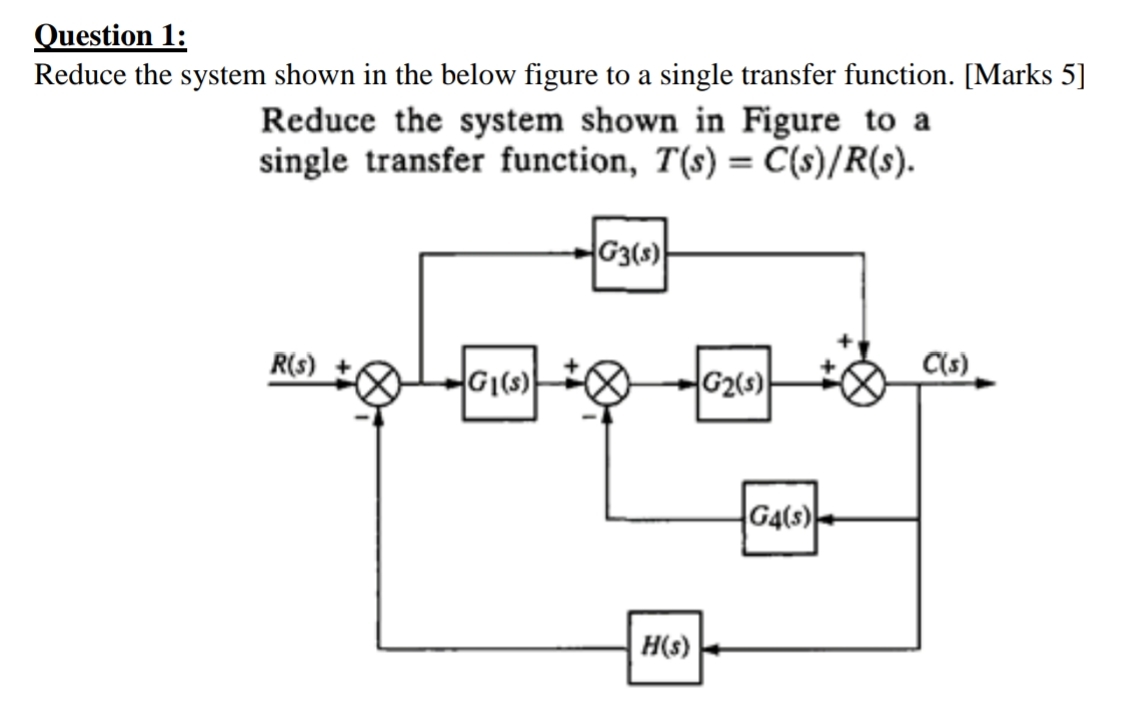 Solved Question 1:Reduce the system shown in the below | Chegg.com