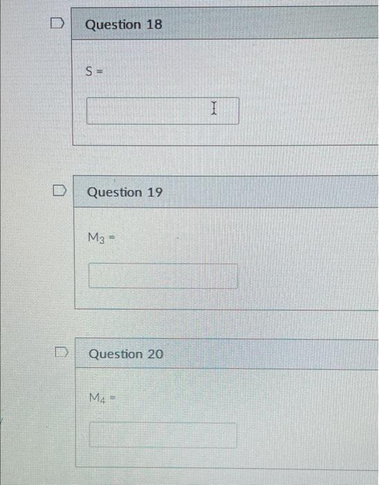 Solved Use the following Data Set to Answer Questions 12 - | Chegg.com