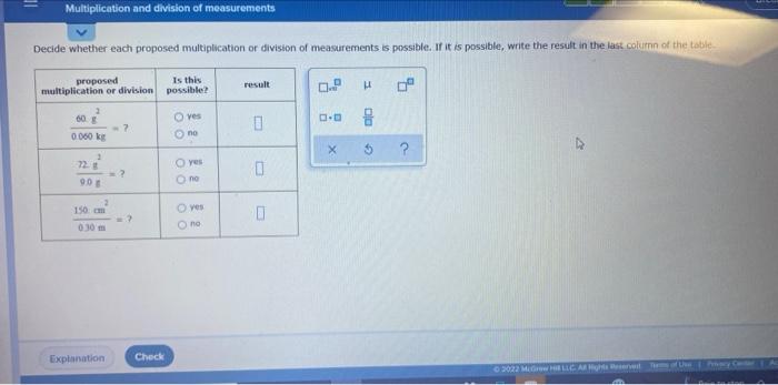 Solved al Multiplication and division of measurements Decide | Chegg.com
