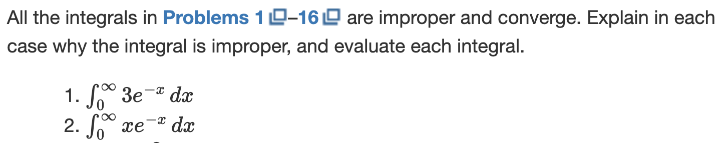 Solved **Problem #2 ﻿Please**All the integrals in Problems | Chegg.com