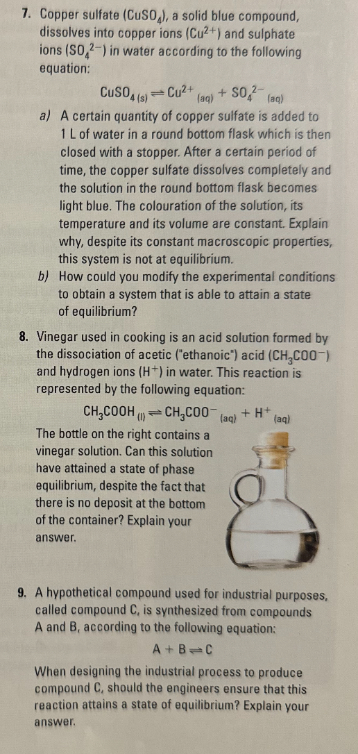 Solved Answer 7, 8, ﻿and 9 ﻿ONLY .Copper sulfate (CuSO4), ﻿a | Chegg.com