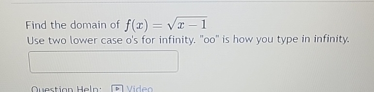 Solved Find the domain of f(x)=x-12Use two lower case o's | Chegg.com