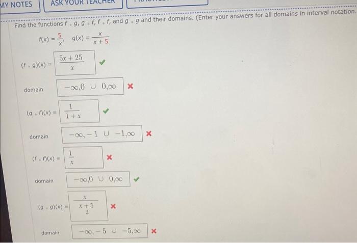 Solved Find the functions f.g,g∘f,f.f, and g=g and their | Chegg.com