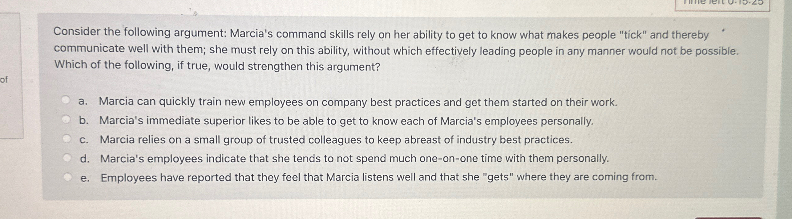 Solved Consider the following argument: Marcia's command | Chegg.com