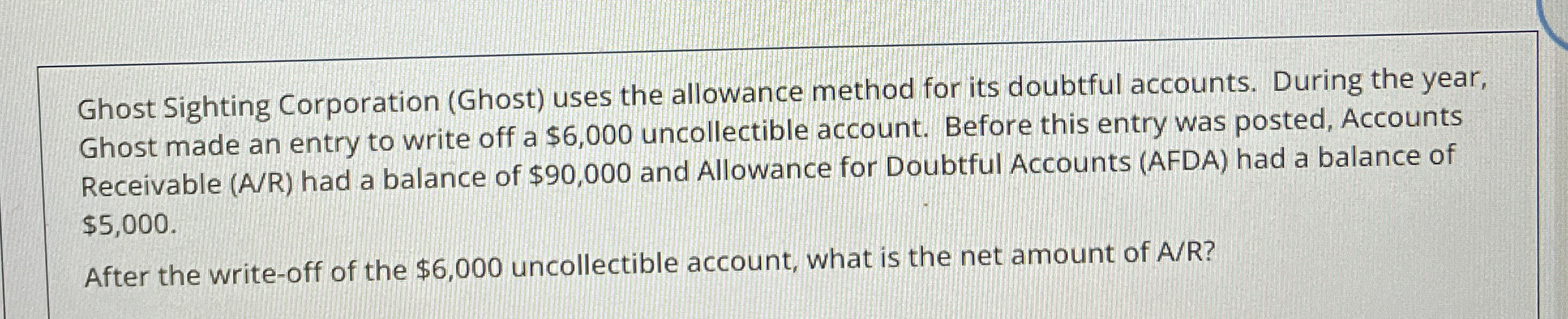 Solved Ghost Sighting Corporation (Ghost) ﻿uses the | Chegg.com