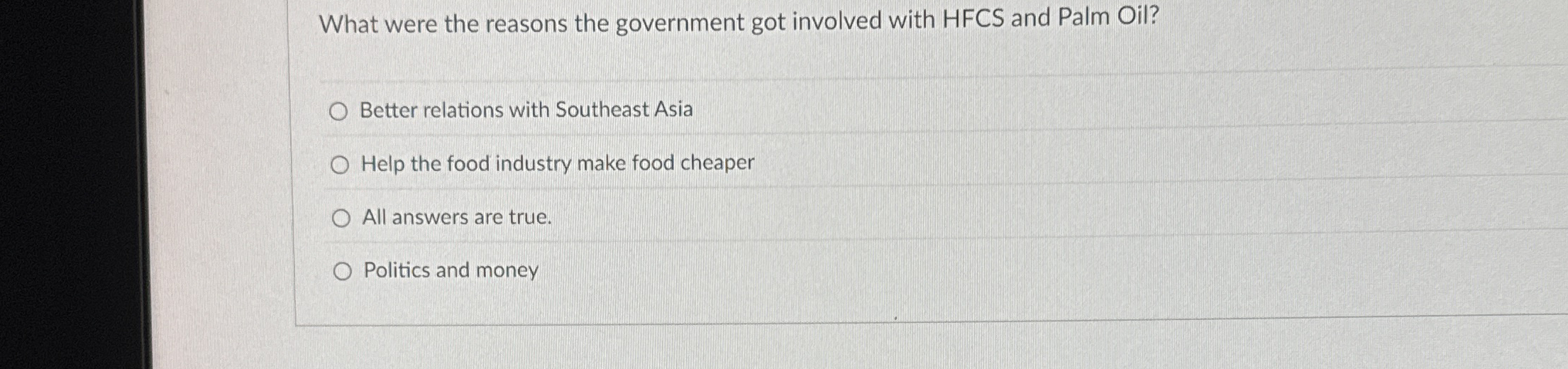 Solved What were the reasons the government got involved | Chegg.com