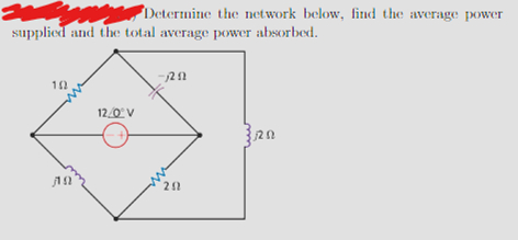 Determine the network below, find the average | Chegg.com