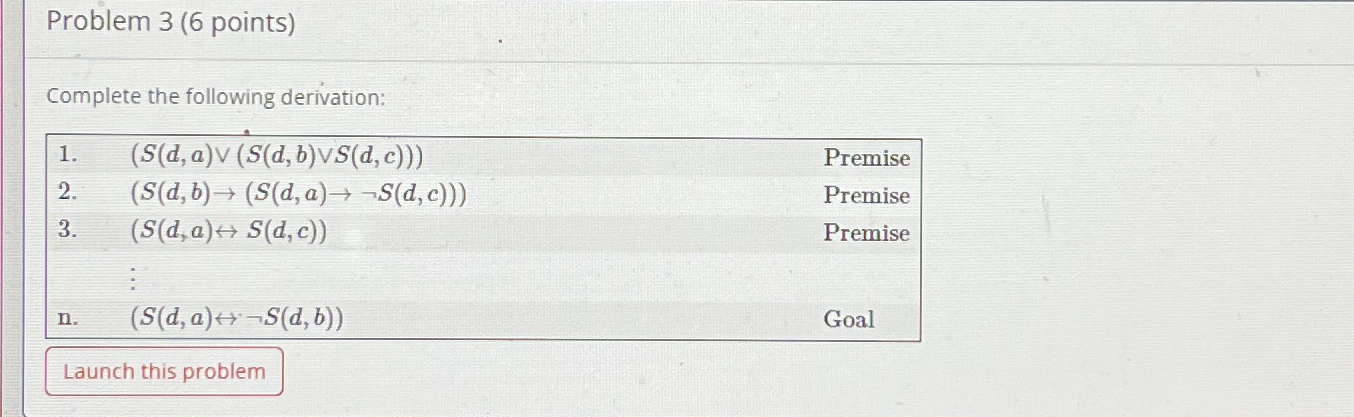 Solved Problem 3 (6 ﻿points)Complete the following | Chegg.com
