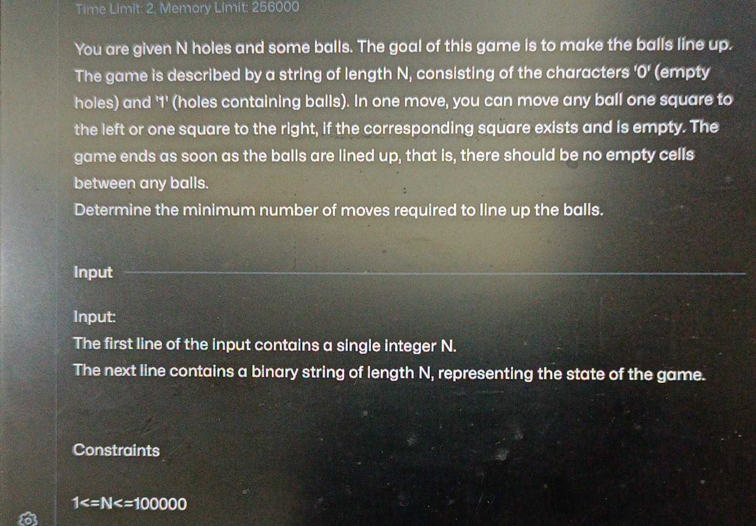 Solved You are given N holes and some balls. The goal of | Chegg.com