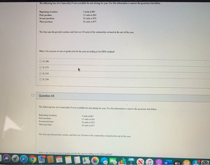 Solved The following loa ofa Commodity war ailele for sale | Chegg.com