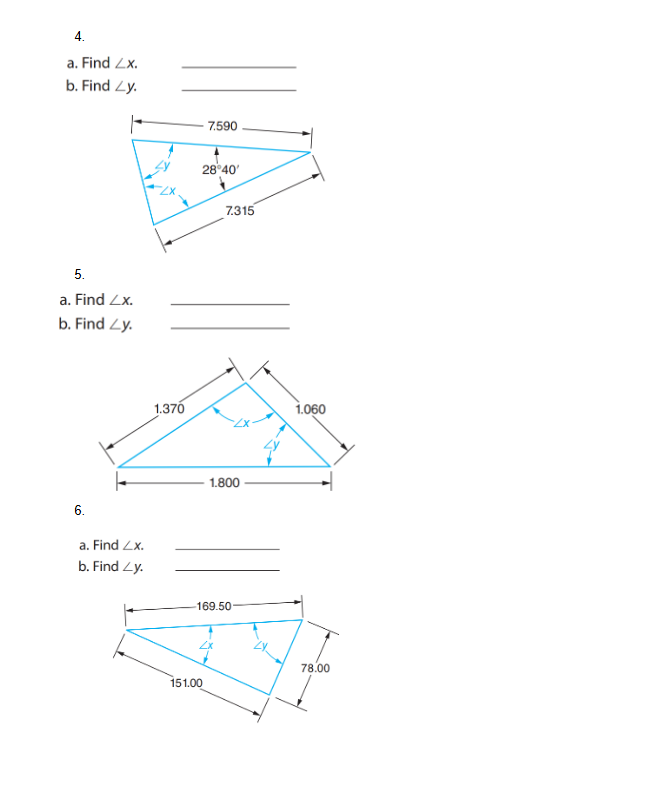 Solved 1a. ﻿Find angle xb. ﻿Find angle y2a. ﻿Find angle xb. | Chegg.com