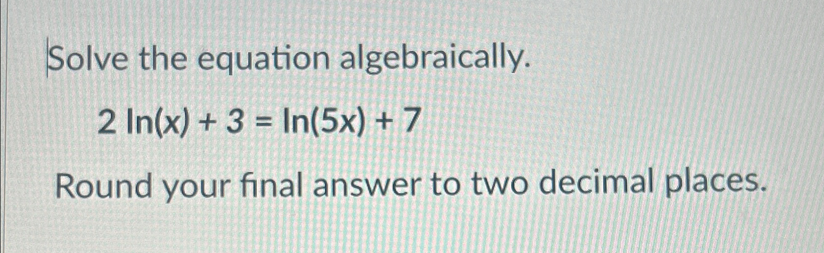 Solved Solve the equation | Chegg.com