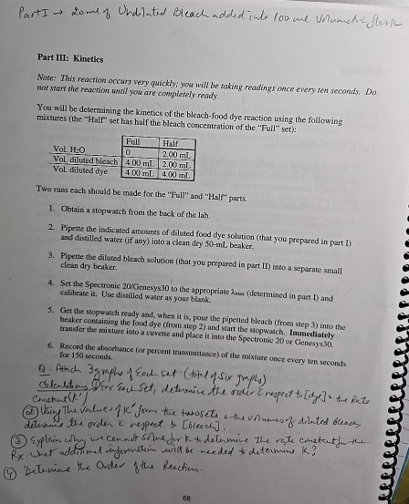 Solved Part →20me ﻿of Undiluted Blead addedinto 100me | Chegg.com