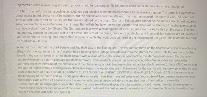HELP SOLVE THIS CODE IN JAVA THANK YOU!Objectives: | Chegg.com