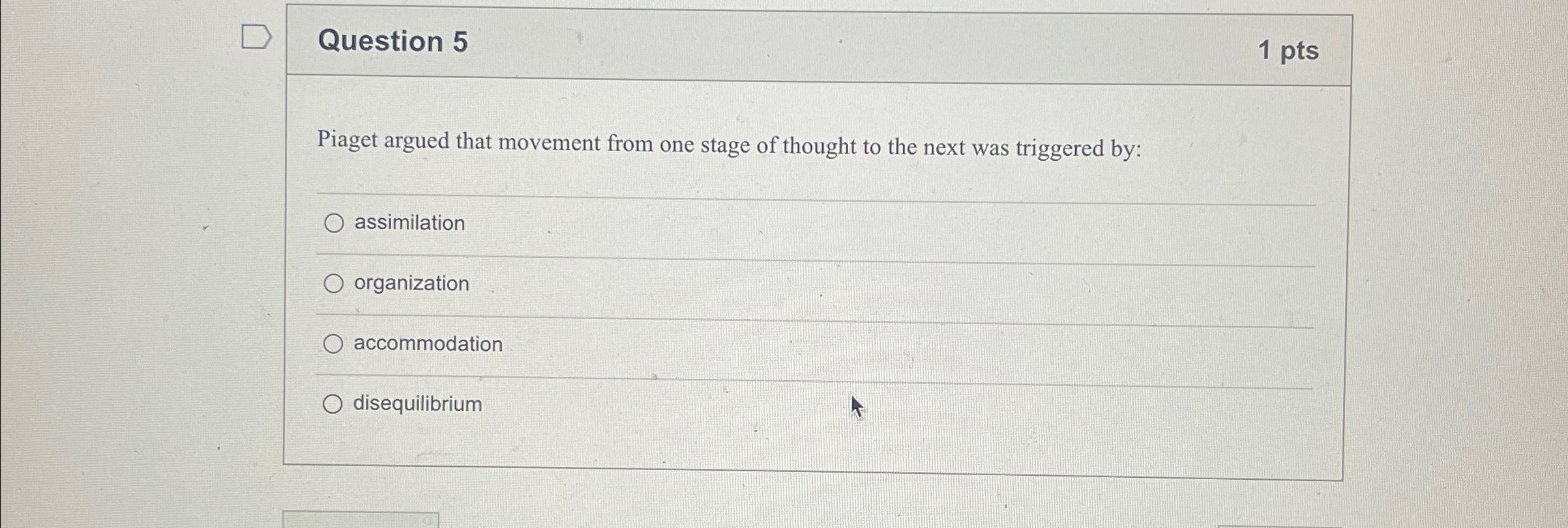 Solved Question 51 ﻿ptsPiaget argued that movement from one | Chegg.com