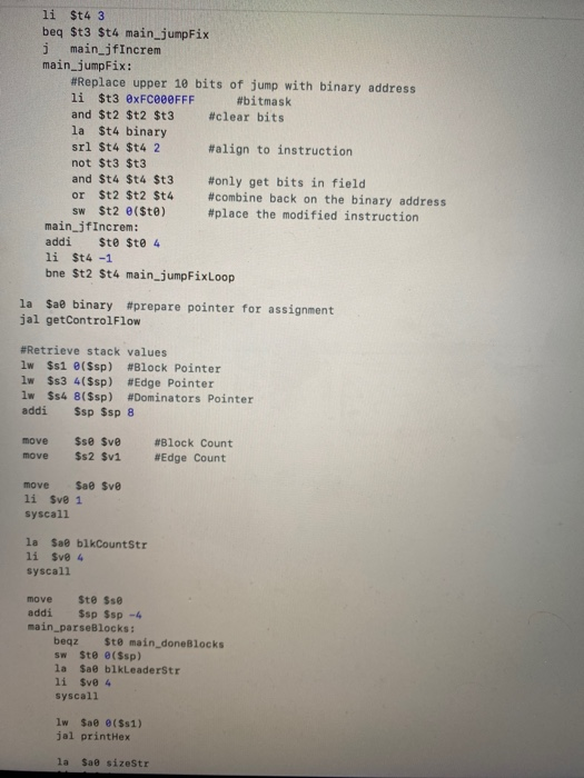 CMPUT 229 Lab 5 - Basic Blocks Write your code in | Chegg.com