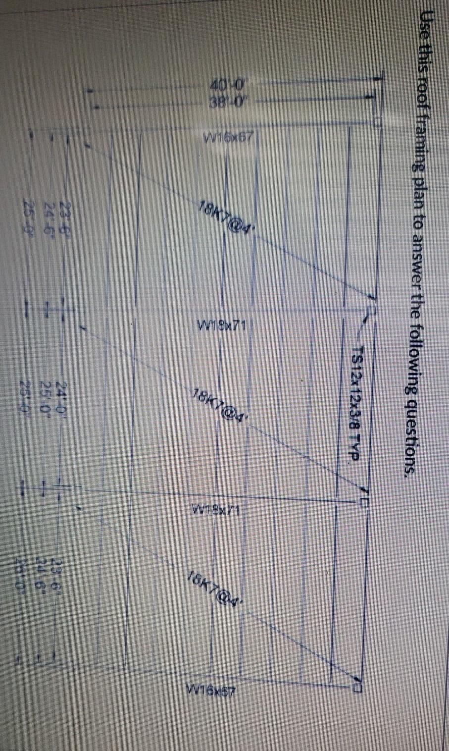 Solved Use this roof framing plan to answer the following | Chegg.com