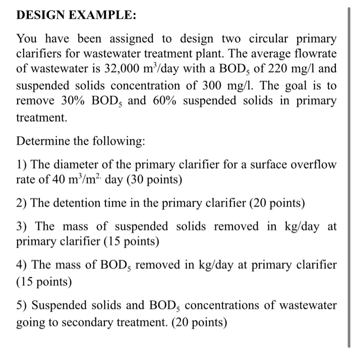 Solved DESIGN EXAMPLE: You have been assigned to design two | Chegg.com