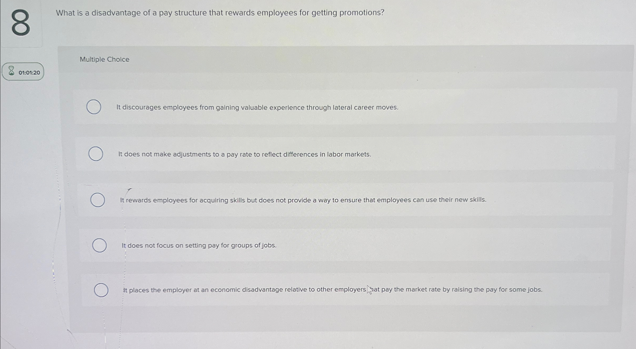 Solved What is a disadvantage of a pay structure that | Chegg.com