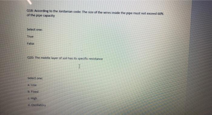 Solved 018: According to the Jordanian code: The size of the | Chegg.com