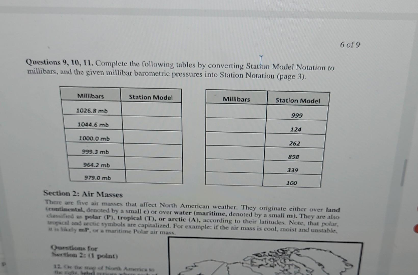 Solved Questions 9, 10, 11. Complete the following tables by | Chegg.com