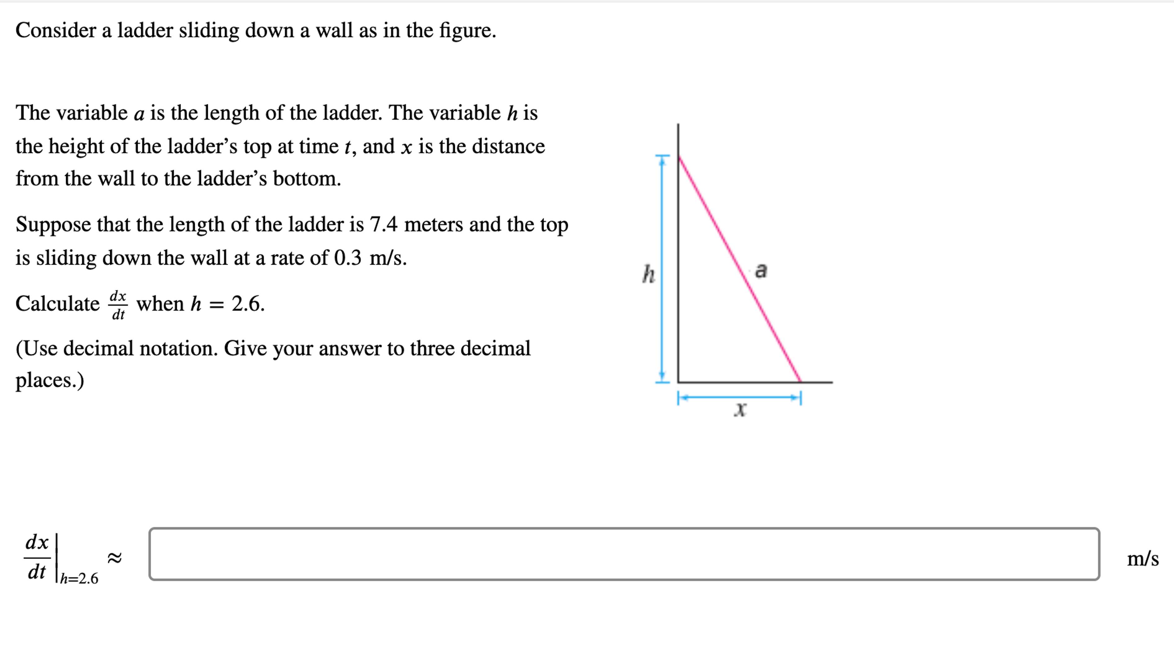 Solved Consider a ladder sliding down a wall, as in the | Chegg.com